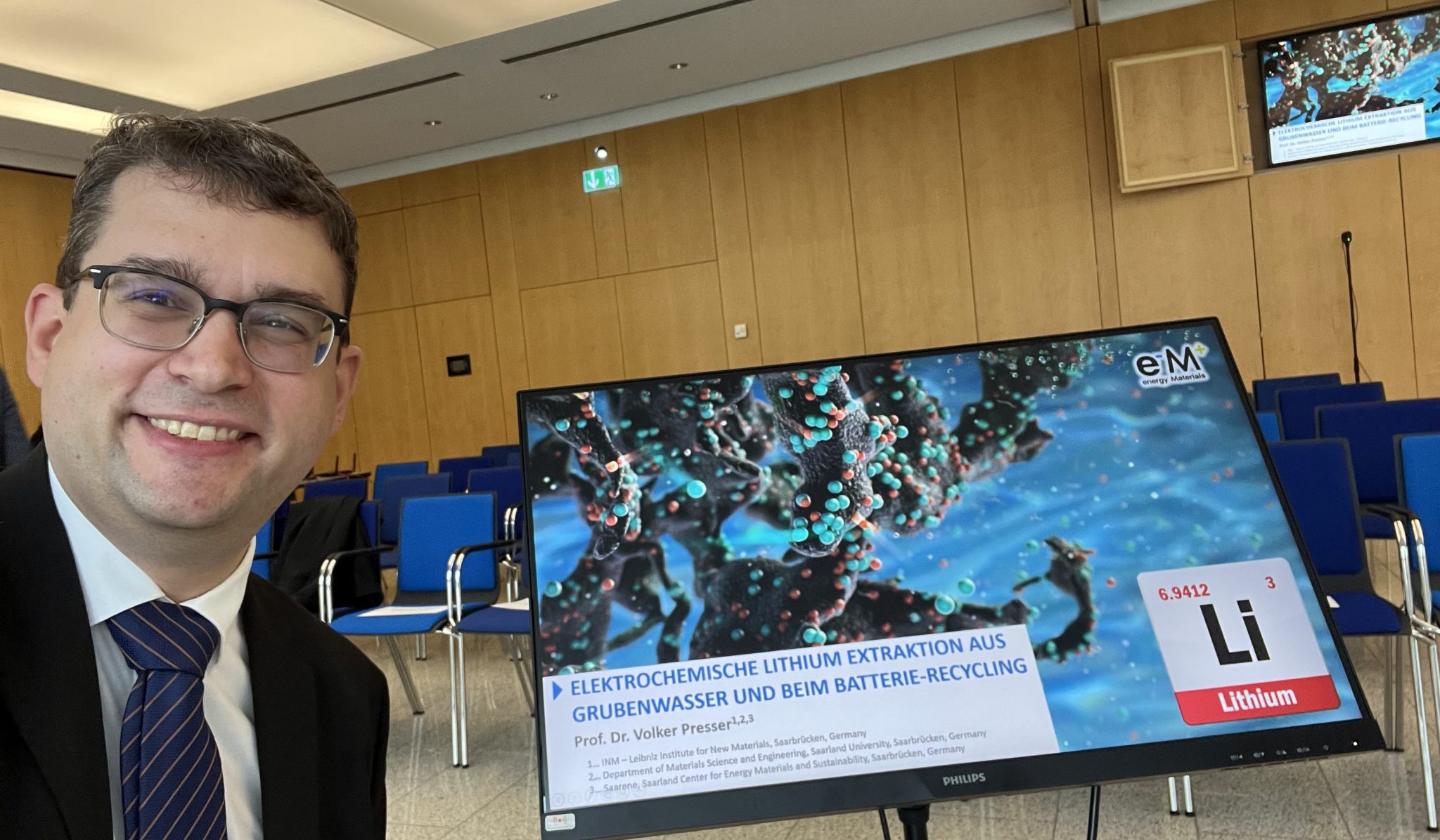 Volker Presser presents work on Lithium ion harvesting at the IHK ...