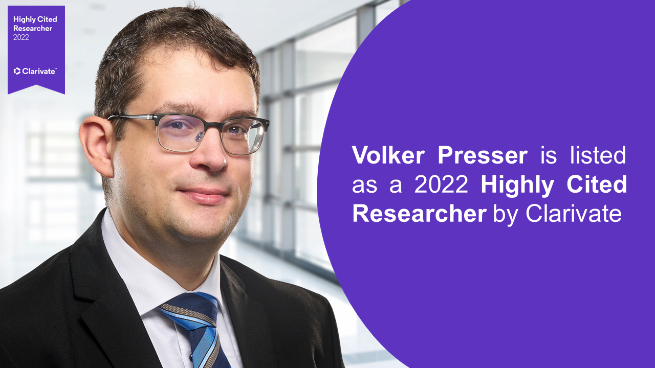 Volker Presser 2022 Highly Cited Researcher – Energy Materials